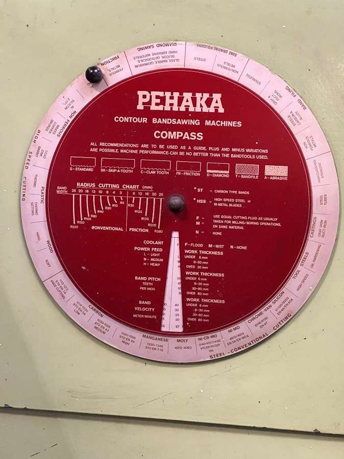 Used Machine - Pehaka USF-10R Vertical Band Saw (12794) - TH Machine Tools
